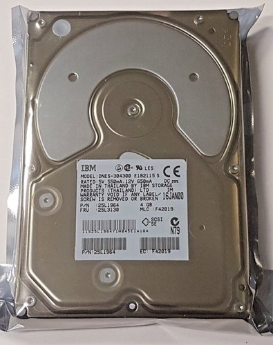 4 GB IBM DNES-304300 PN 25L1964 Ultra Wide SCSI 80 Pin 7.2K 3.5" Festplatte Neu | eBay