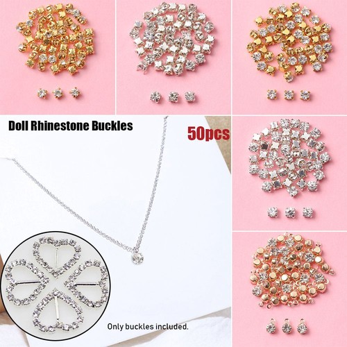 Sewing Buckle DIY Doll Clothes Mini Button Necklace Buttons Rhinestone ...