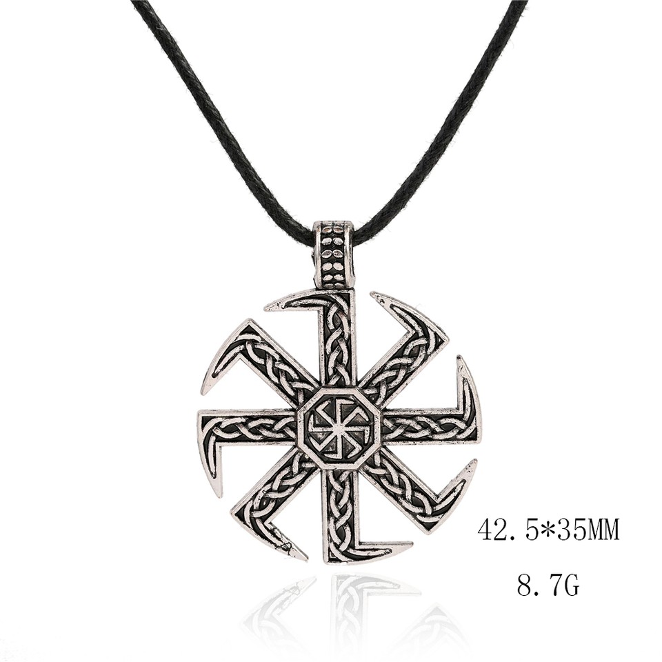 Slavic Kolovrat Pendant Amulet Slavic Sun Wheel Necklace Kolovrat Pagan ...