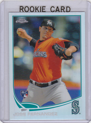 Jose Fernandez Rookie Card 2013 Topps Chrome Refractor Rc Baseball 3585