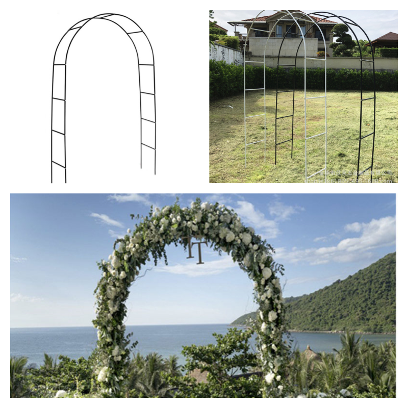 Foldable Wedding Garden Arch Metal Climbing Plant Support For Roses And ...