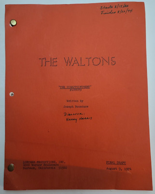 THE WALTONS / Joseph Bonaduce 1974 TV Series Script, Richard Thomas ...