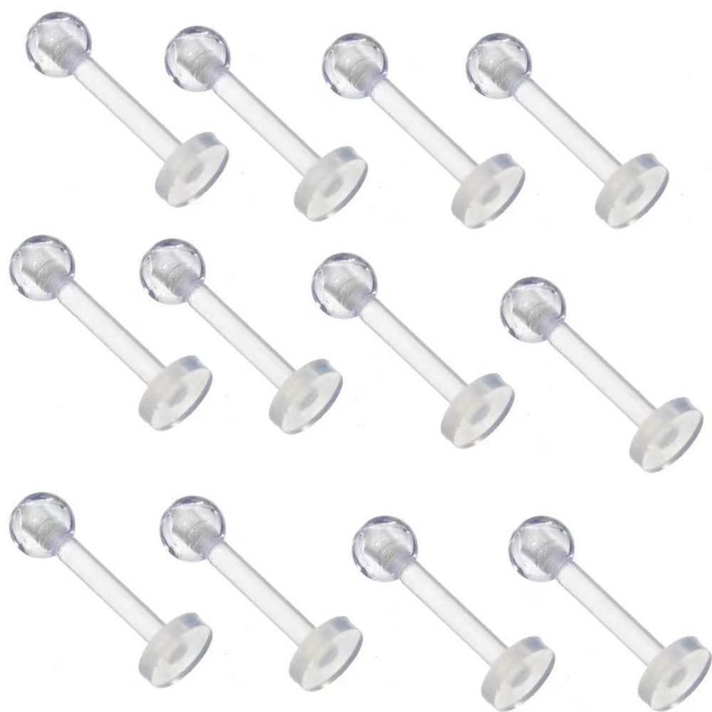 Ring Labret Stud Invisible Piercing Lip Rings Labret Stud Bar Retainer ...