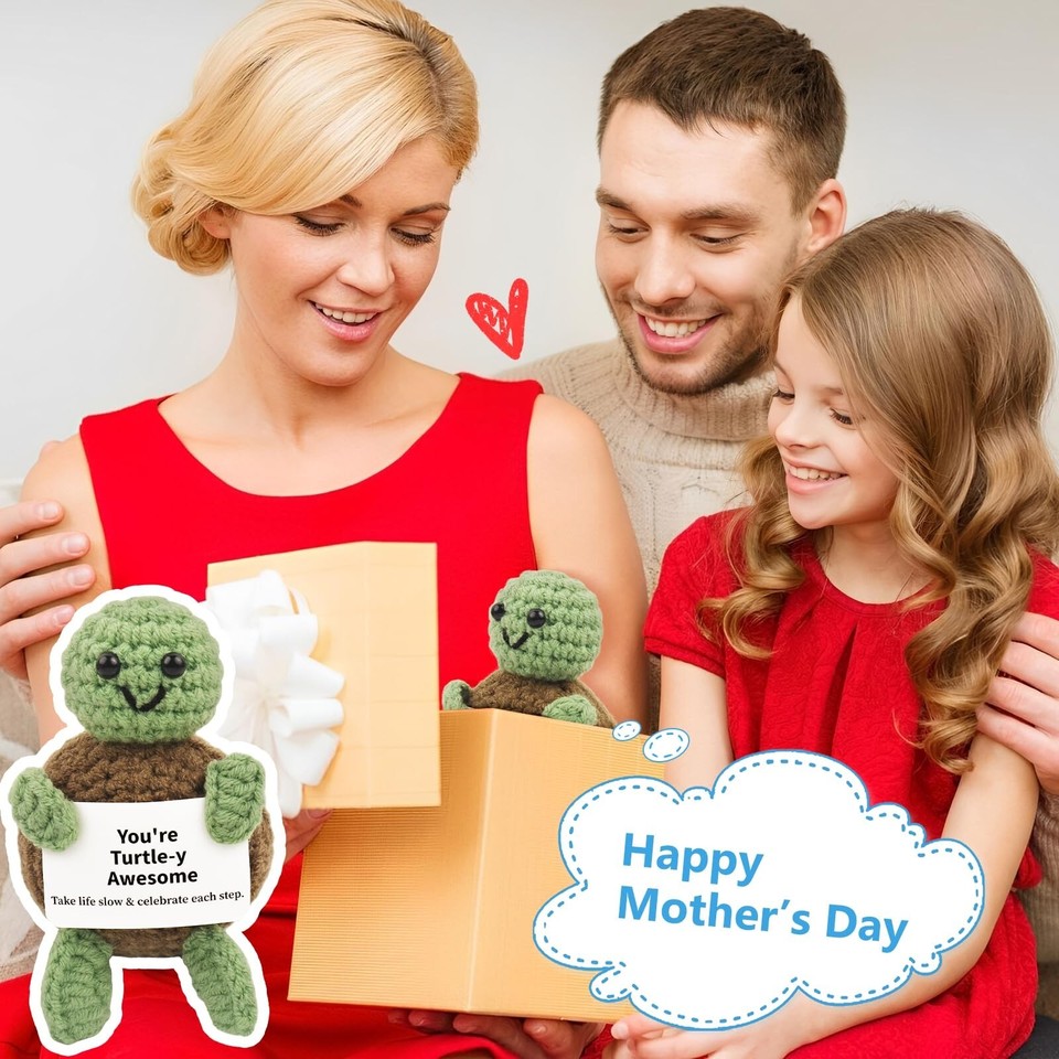 Positive Crochet Animals Turtle, Mother's Day Teacher Appreciation ...