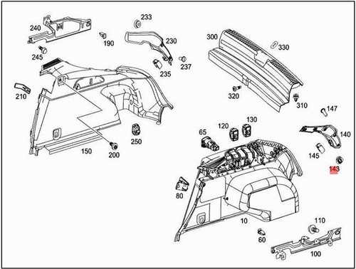 Genuine Trim Clip MERCEDES Glc A205 C238 C253 S213 Cabrio Coupe ...