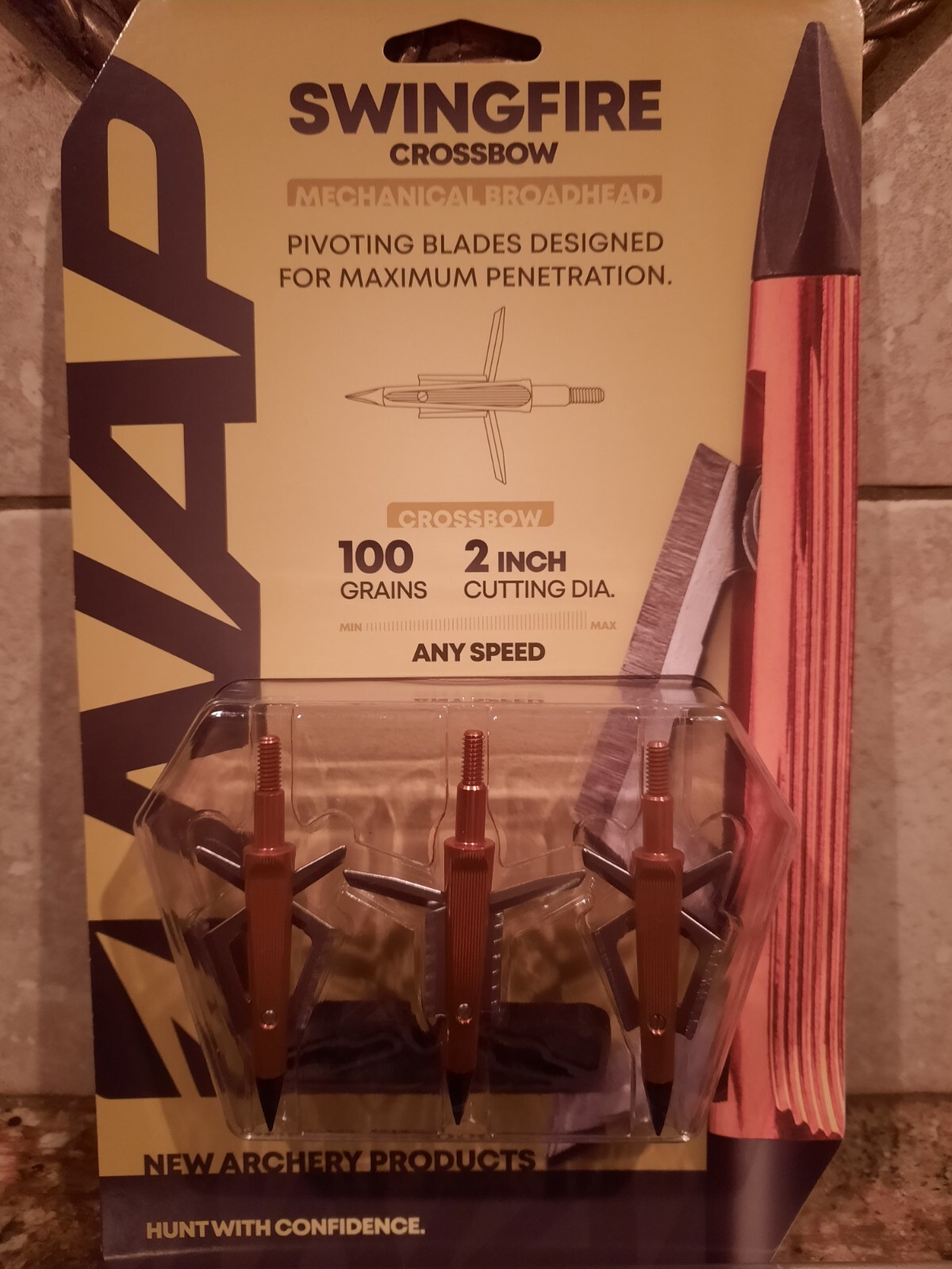 New 2 Packs NAP Swingfire Crossbow Mechanical Broadheads 100 Grain 2 ...