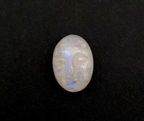 Natural Rainbow Moonstone Hand Carved Face Loose Gemstone 10x14 MM 7 CT ...