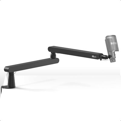 IXTECH Mic Arm Desk Mount, Low Profile Boom Arm,Adjustable Microphone ...