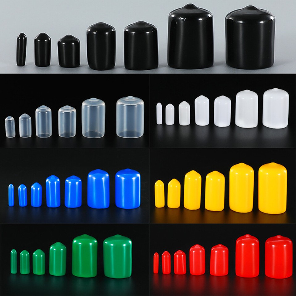 PVC Vinyl Rubber Round End Cap Thread Cover Steel Pipe Plastic Tube ...