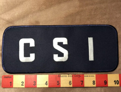 Large CSI PATCH (Back Of Jacket Size 10” X 4”) Crime Scene ...