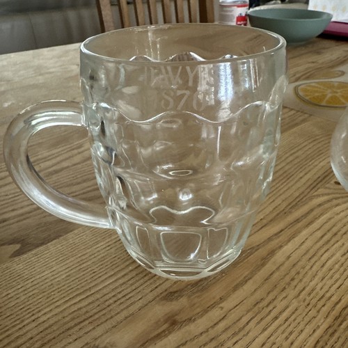Vintage Dimpled Pint Glass With Handle | eBay UK