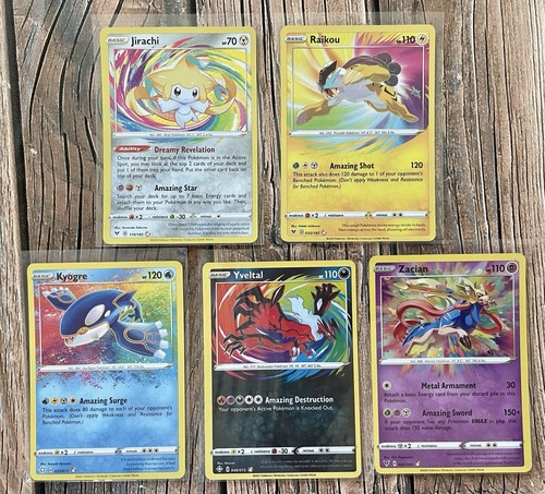 Pokemon Amazing Rare Partial Set Lot x5 Vivid Voltage Shining Fates NM ...