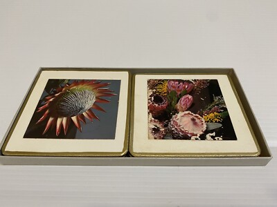 The Casa Collection Coaster Set 6 X Australian Flowers Vintage Square ...