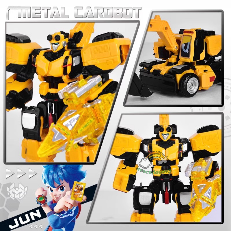 Metal Cardbot DEXTER Yellow Power Shovel Drill Transforming Robot Car ...