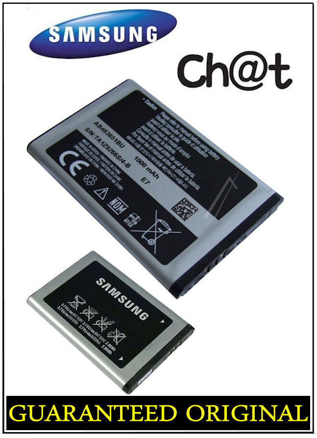 SAMSUNG CHAT BATTERY B3410W CORBY 222 GT-E2222 C3222 AB463651BU ...