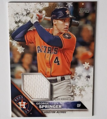GEORGE SPRINGER 2016 Topps Walmart Holiday Mega Baseball Relic Card #R ...