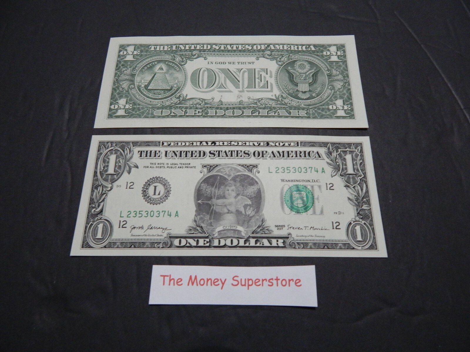 VALENTINE'S DAY CUPID U.S. $1 DOLLAR MONEY CURRENCY CASH ITEM #75. | eBay