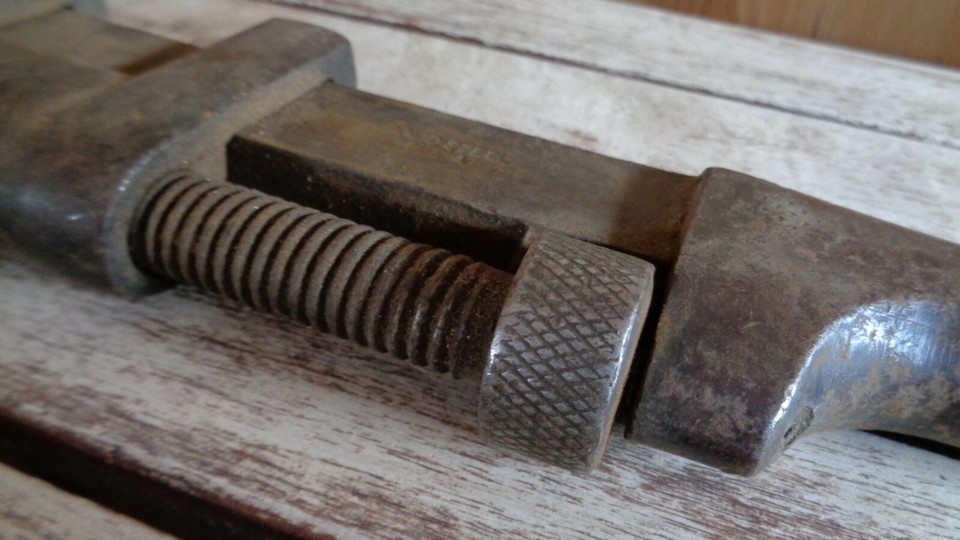 Antique 1900's Solid Steel 15 1/2" Railroad Wrench ~ Made U.S.A. ~ AA7 ...