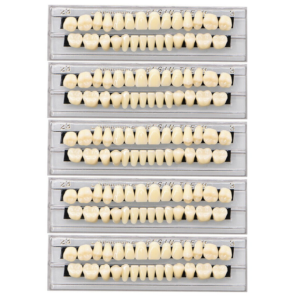 Dental Acrylic Resin Denture Shade A2 A3 Full Set False Teeth Upper ...
