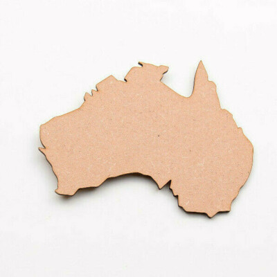 Wooden Map of Australia Outline Cutout Craft Australian Map Shape MDF ...