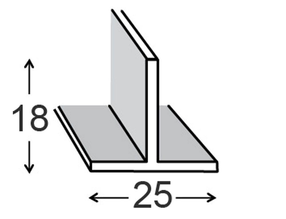 1M 2M LENGTHS White PVC Plastic T Section Tees 25MM x 18MM x 2MM | eBay UK