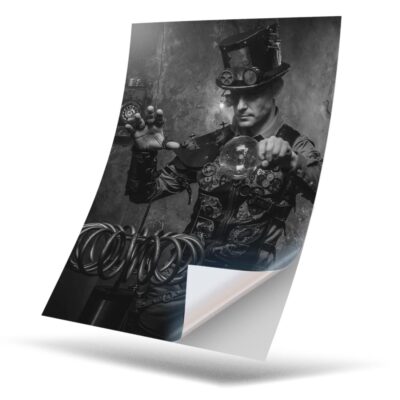 1 x Vinyl Sticker A4 - BW - Steampunk Magician Magic #41987 | eBay UK