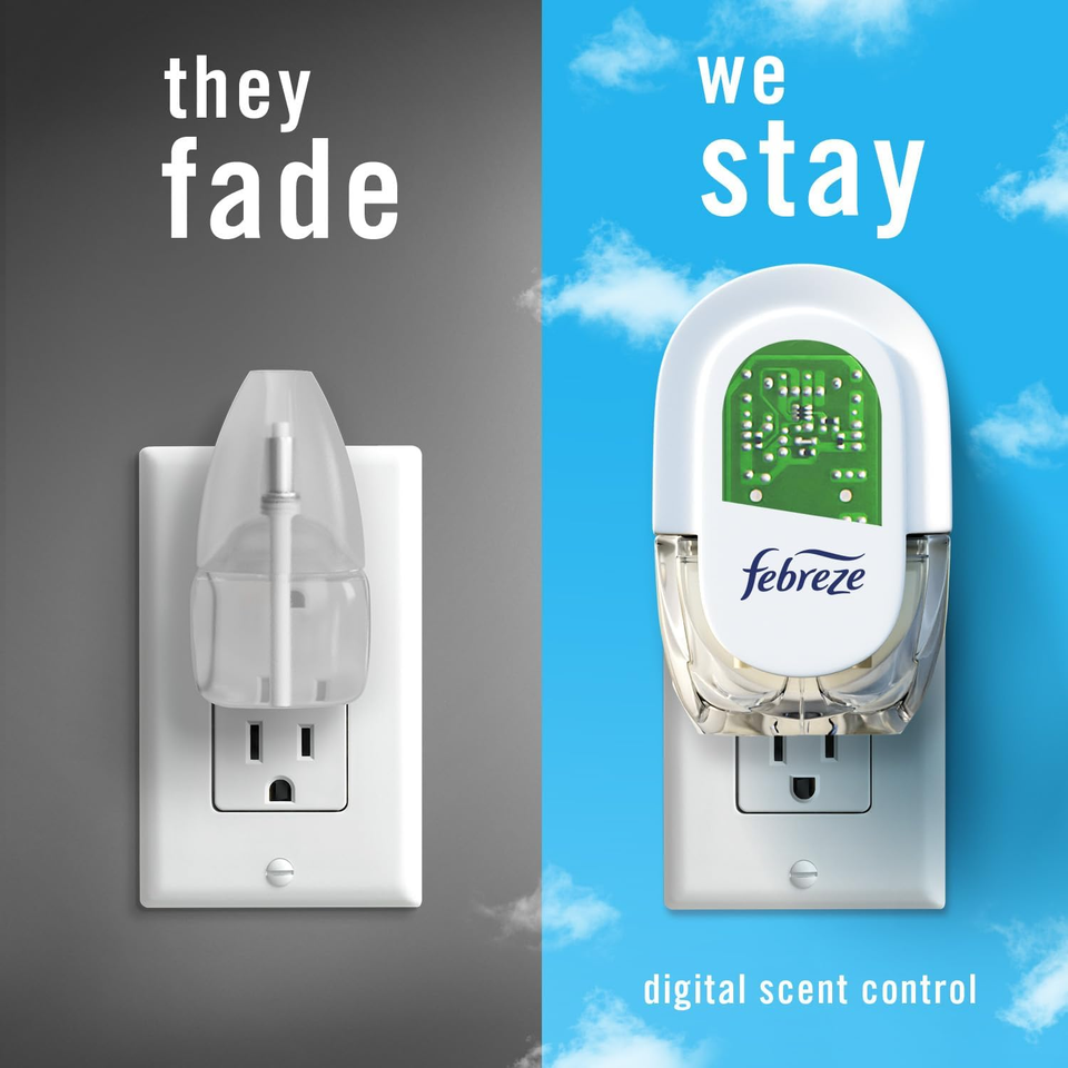 Febreze Plug in Air Fresheners, Linen & Sky Scent, Odor Fighter for ...