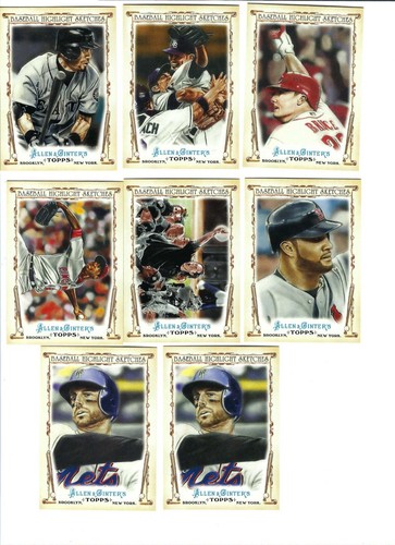2011 Topps Allen & Ginter's Baseball Highlight Sketches Lot of 8 Insert ...