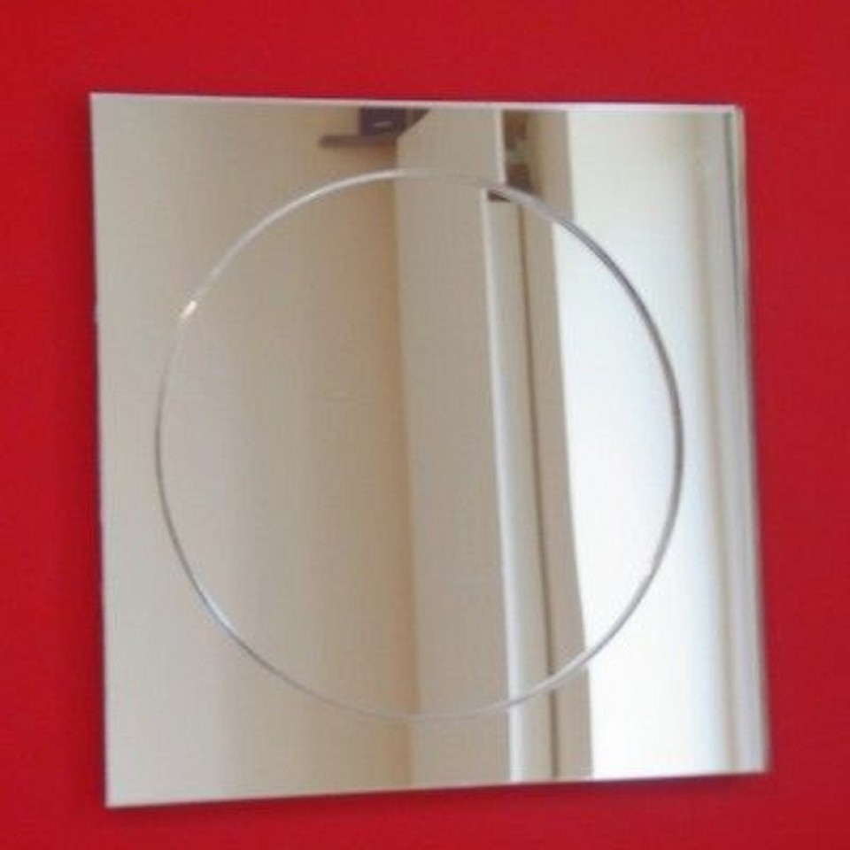 Circles out of Square Shaped Acrylic Mirrors - Various Sizes | eBay