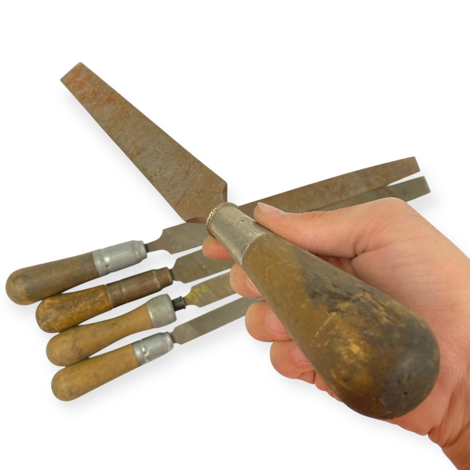 Nicholson Flat Bastard File Set, 13, 16, 18, 20 in Wood Handle 5 Pcs ...