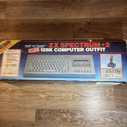 ZX Spectrum 128k Plus +2 console – Grey – Boxed with joystick | eBay UK