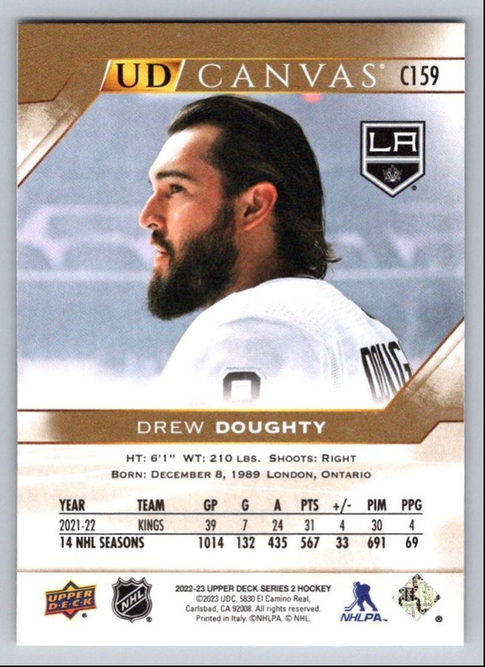 2023-24 UPPER DECK UD CANVAS DREW DOUGHTY LOS ANGELES KINGS #C159 | eBay