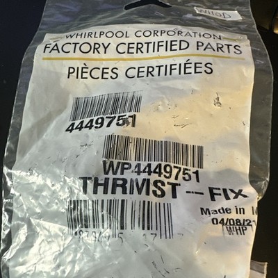 WP4449751 NEW IN SEALED BAG Genuine OEM Whirlpool Oven Thermostat | eBay