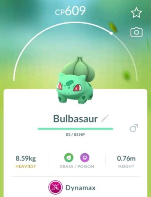 Dynamax Bulbasaur - Pokemon Go - Fast Safe & Cheap!! | eBay