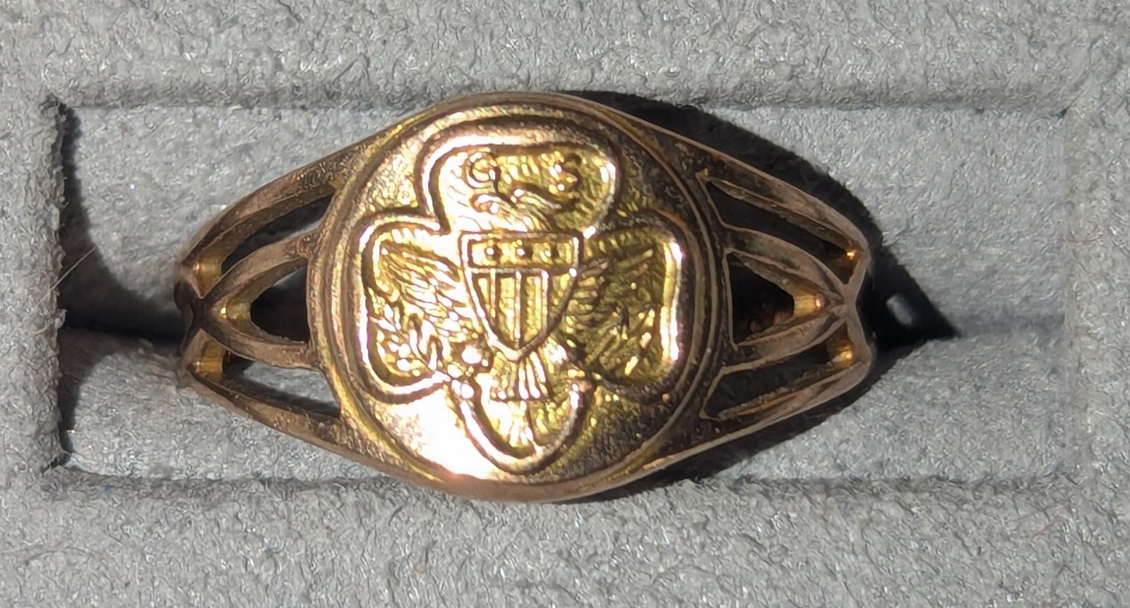 1920s Girl Scout 10K Solid Gold Ostby and Barton Size… - Gem