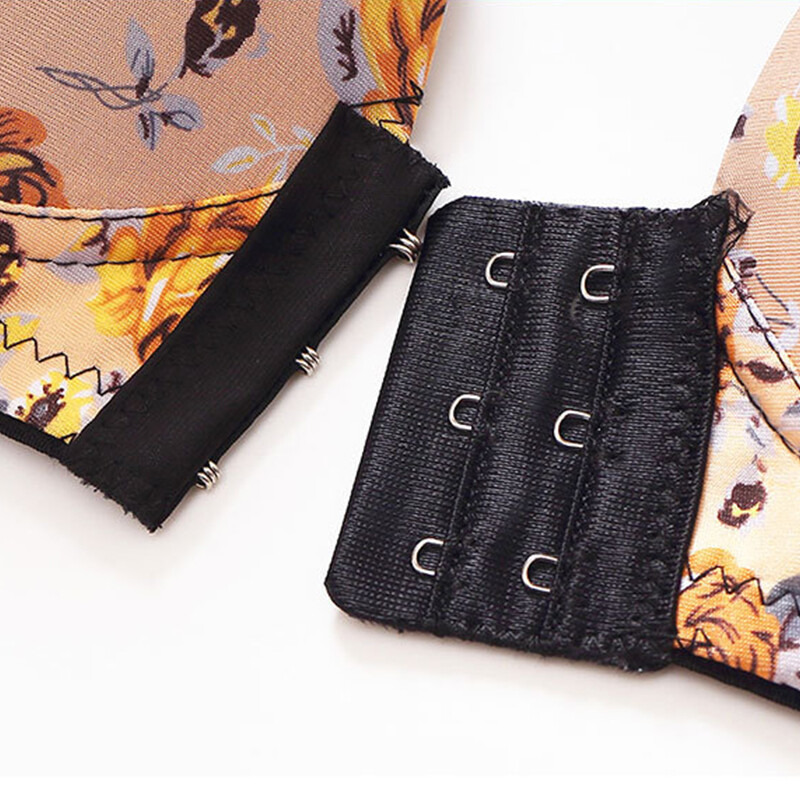 Women Non Wired Front Fastening Push Up Bra Top Ladies Lace Soft Cup ...