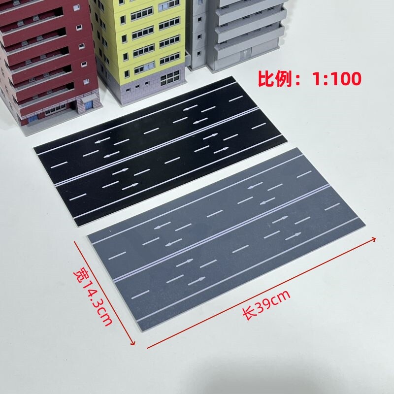 1/150 Diorama City Road Model Crossroad Highway Building Model Props ...
