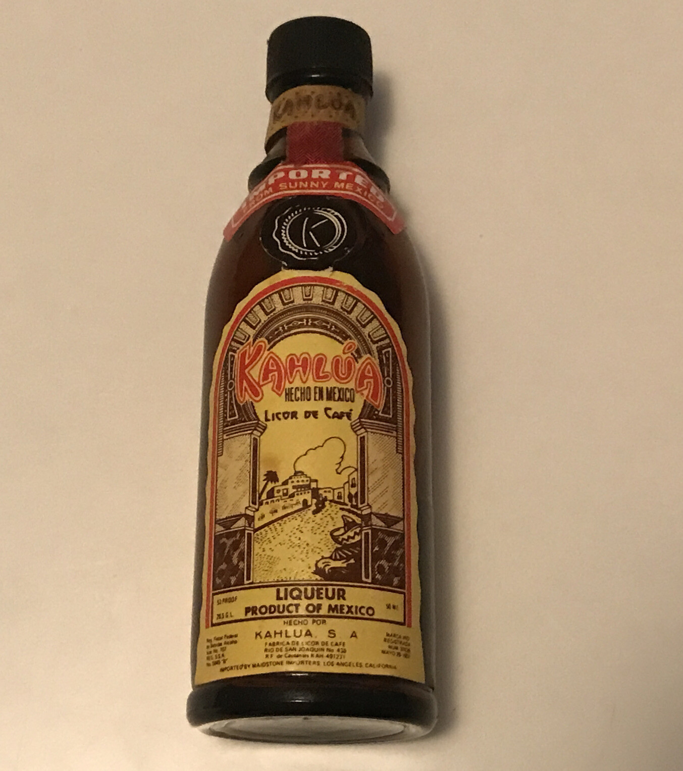 Mini Glass Kahlua Vintage Airline Liquor Bottle Empty 50ml | eBay