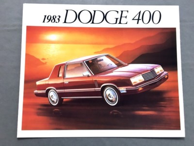 1983 Dodge 400 Coupe Convertible Original Canada Car Sales Brochure ...