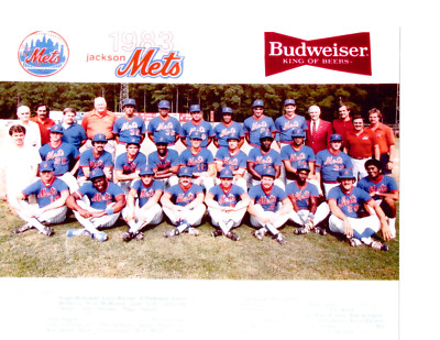 1983 JACKSON METS 8X10 TEAM PHOTO BASEBALL SPRING BEANE BELTRE ...