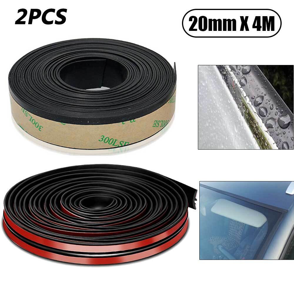 2X Car Roof Windshield Window Weather Seal Rubber Trim Molding Cover ...