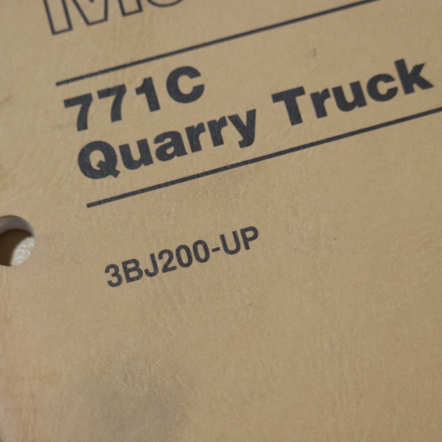 CAT Caterpillar 771C Quarry Truck Owner Operator Maintenance Manual ...
