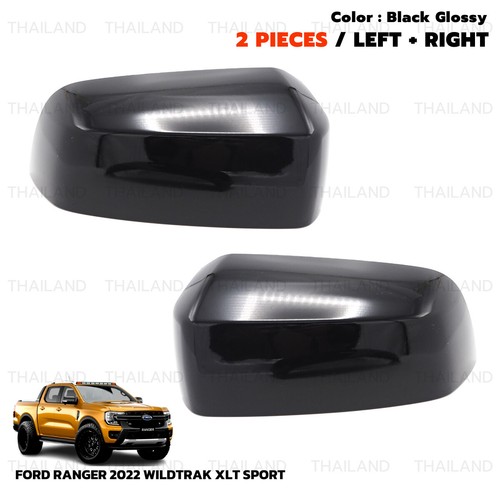 Fits Ford Ranger Wildtrak XLT Sport 2022 - '23 Black Side Mirror Cover ...