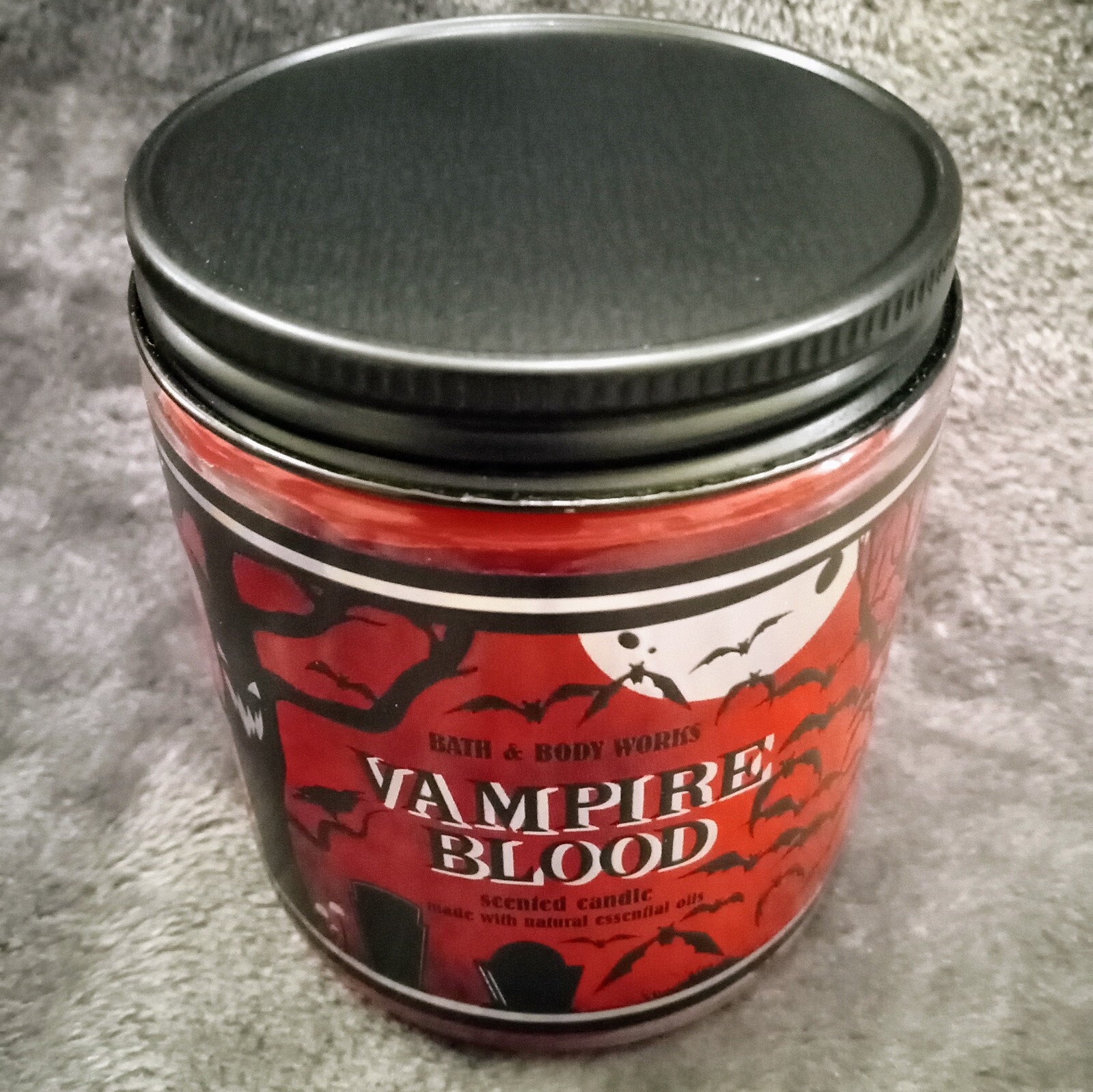 2-Pack Bath & Body Works VAMPIRE BLOOD Red Candle Single Wick HALLOWEEN ...