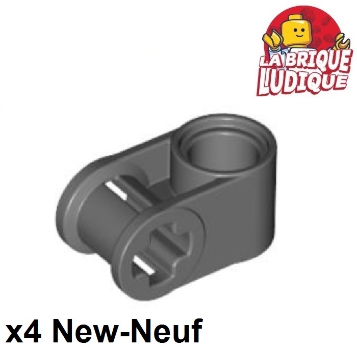 Lego technic 4x Axe Axle connector perpendicular gris foncé/dark b gray ...