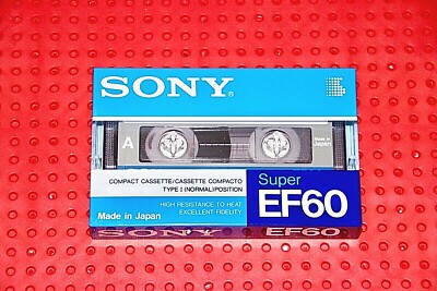 SONY SUPER EF 60 VS IV TYPE I BLANK CASSETTE TAPE (1) (SEALED) | eBay