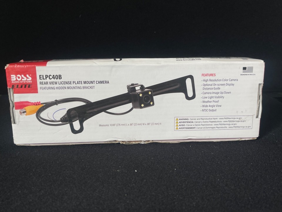 Backup Car Camera BOSS Audio Systems ELPC40B - Hidden Plate Mount ...