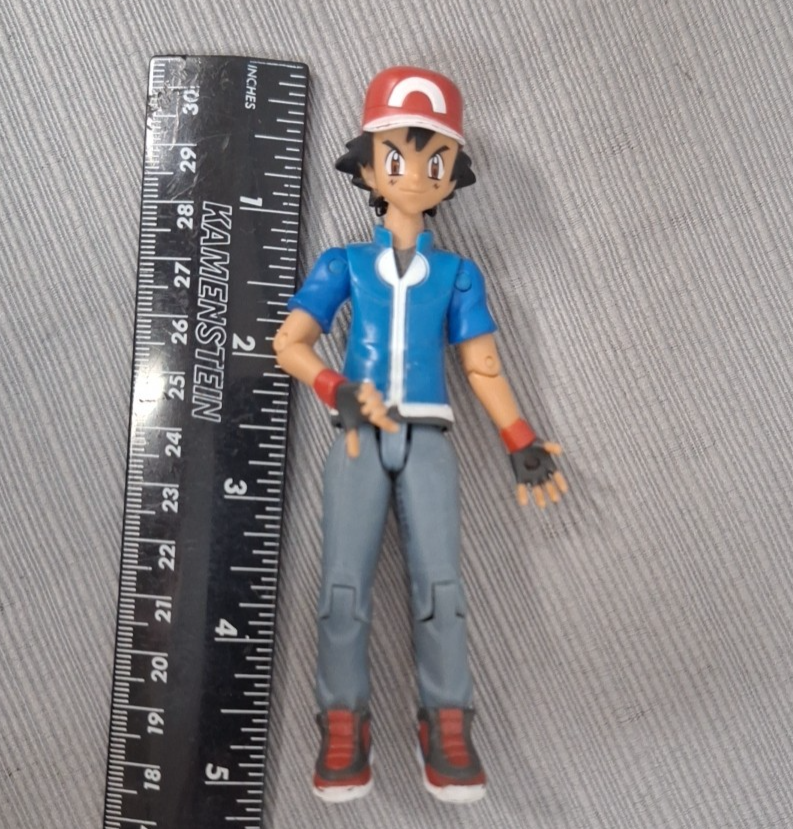 Ash Ketchum TOMY Official Pokemon 20th Anniversary Action Figure 4.5 ...