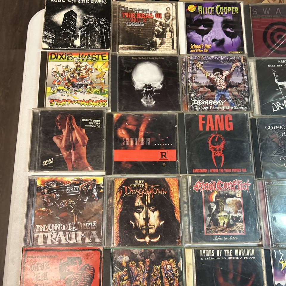 Lot Of 36 -Cds-Damaged- Punk/ Metal - Gwar Fang Megadeath Bark Hard ...