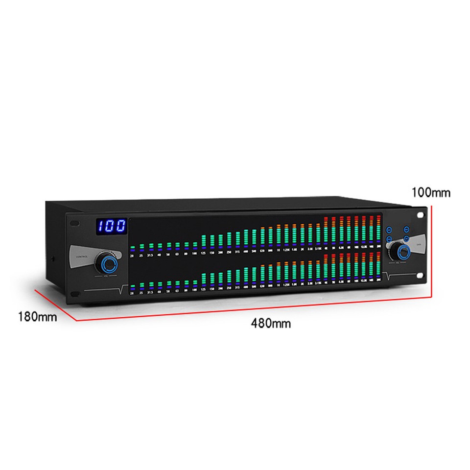 Professional Graphic Equalizer Digital Equalizer Dual 31-Band Spectrum ...